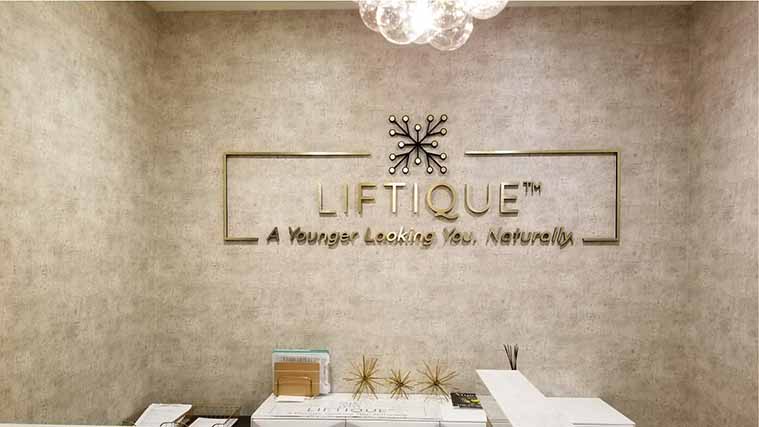 Beautiful front desk Ultraboard Sign for our customers at Liftique