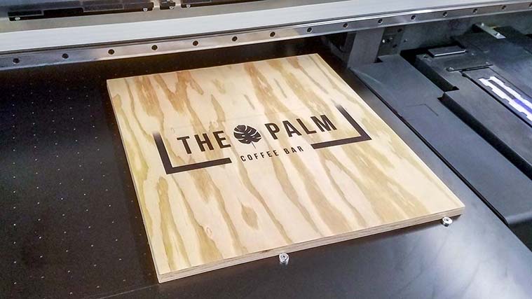 Direct Printing process on a Plywood with a Custom Design Direct Printing process on a Plywood with a Custom Design