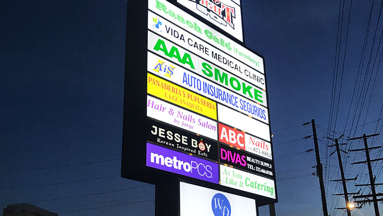 Pylon Signs & Lights | Custom Pylon Signage & Design in Los Angeles