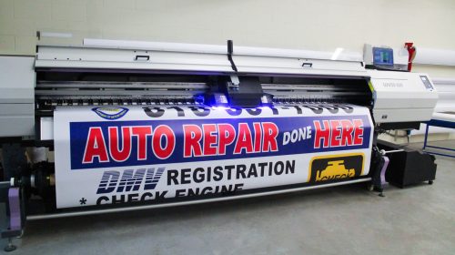 Vinyl banner printing for an Auto Repair | Front Signs