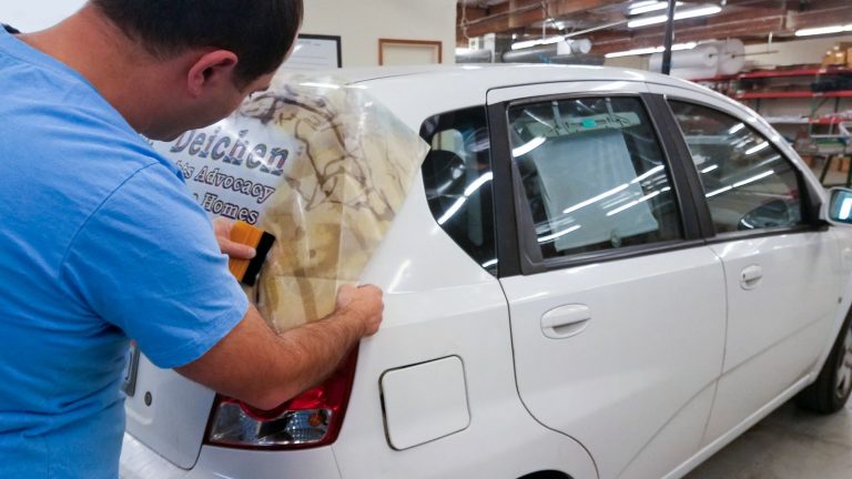 Car wrap installation process by our experts | Front Signs