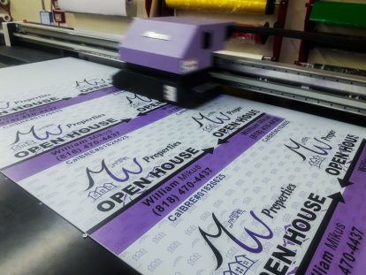 Large format direct printing on a coroplast sign | Front Signs