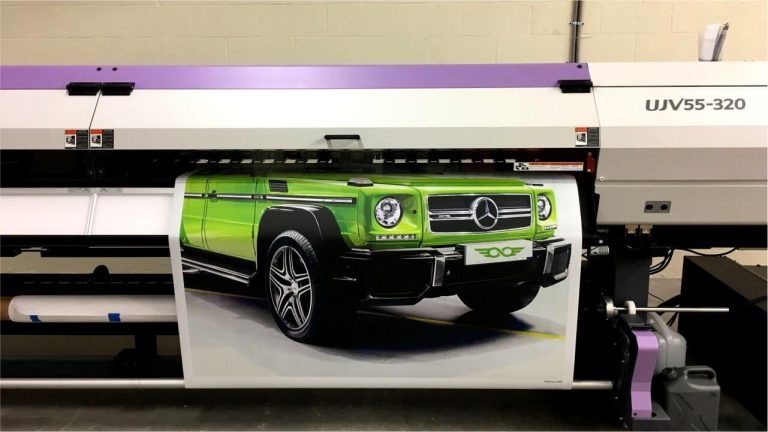 Custom decal printing process with UV inks | Front Signs