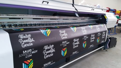 Large format printing process on a vinyl banner | Front Signs