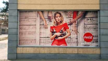 Coca cola opaque vinyl outdoor window decals | Front Signs