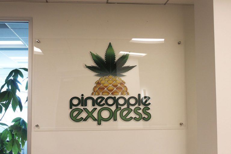 Pineapple Express logo sign made of acrylic | Front Signs