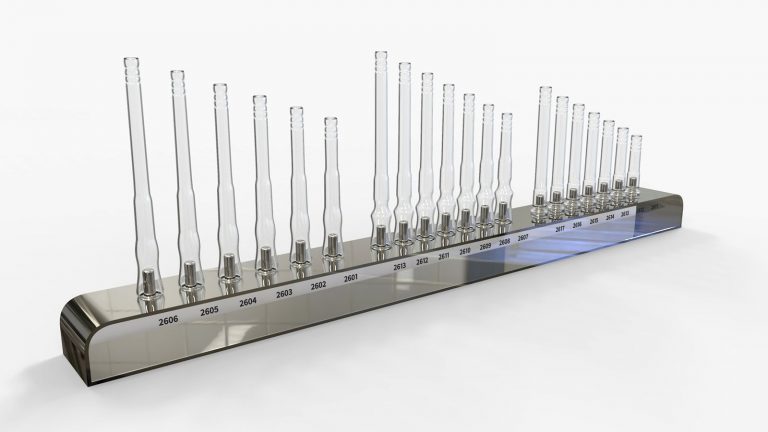 Stand with pipes 3D modeling and rendering | Front Signs