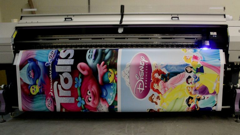 Printing vinyl banners with Disney cartoon characters | Front Signs