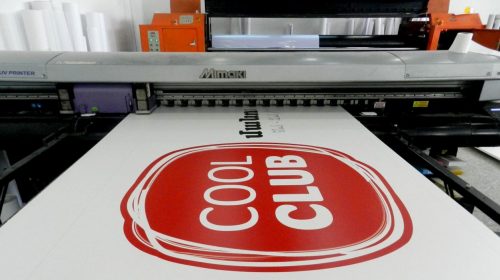 Direct printing process of a gatorboard sign | Front Signs