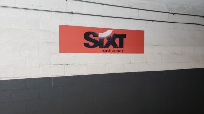 Sixt car rental company sign made of dibond | Front Signs
