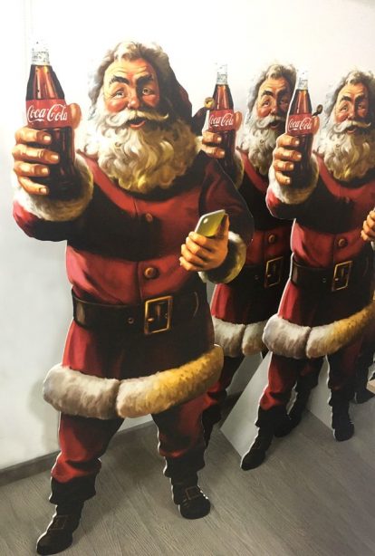 Coca-Cola | Free standing Santa Claus sign | Front Signs