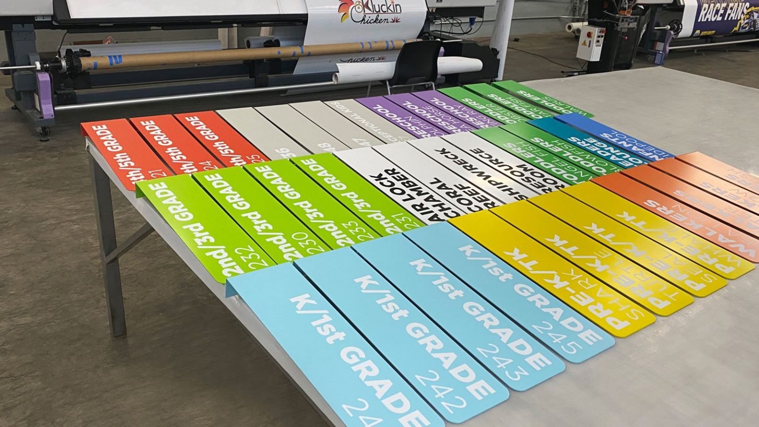 Colorful aluminum directional signs for school | Front Signs