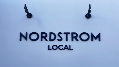 Nordstrom Local wall-mounted PVC 3D letters | Front Signs