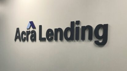 Acra Lending interior branding 3D letters | Front Signs