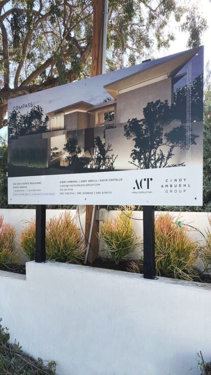 Compass real estate promotional outdoor sign | Front Signs