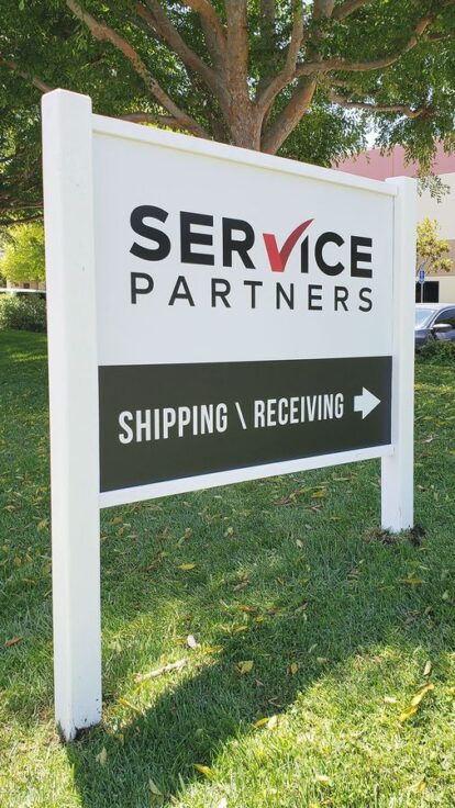 Service Partners double-sided monument sign | Front Signs