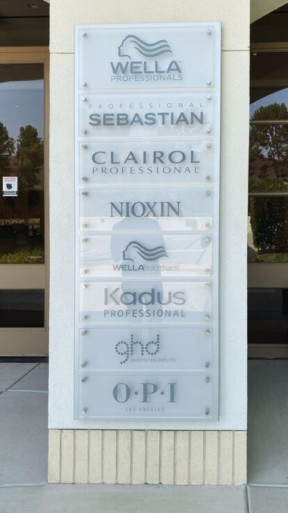Wella Professionals outdoor acrylic signs | Front Signs