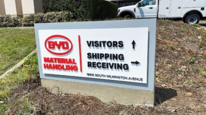 BYD free standing architectural monument sign | Front Signs