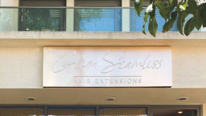 Glam Seamless push through building sign | Front Signs
