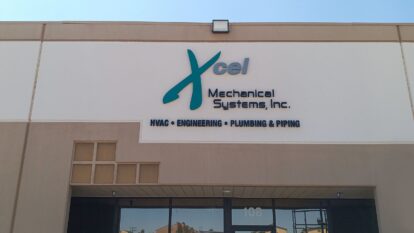 Xcel Mechanical Systems, Inc. PVC building sign | Front Signs