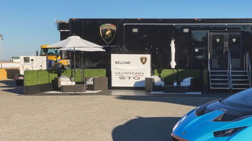 Lamborghini outdoor event branding stand sign | Front Signs