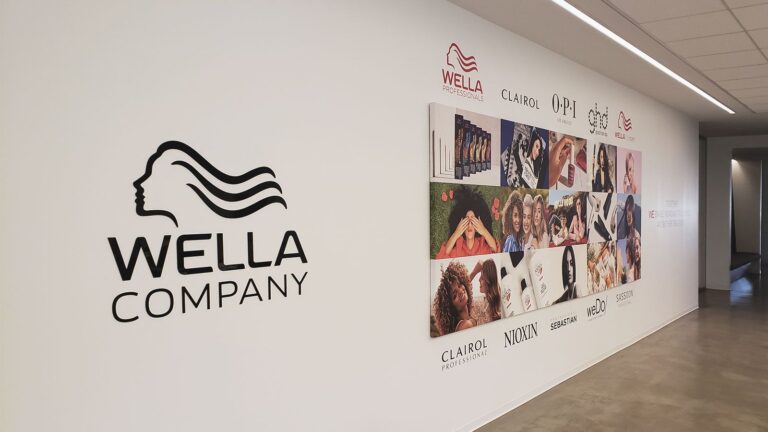 Wella Professionals office interior signage | Front Signs