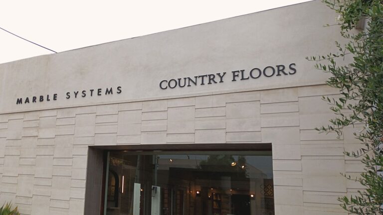 Marble Systems outdoor branding with 3D letters | Front Signs