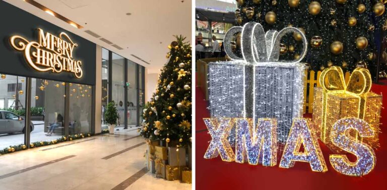 Lighted and Non-Illuminated Christmas Retail Signs for Different Areas ...