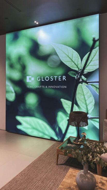 Gloster interior branding with a remarkable light box sign | Front Signs