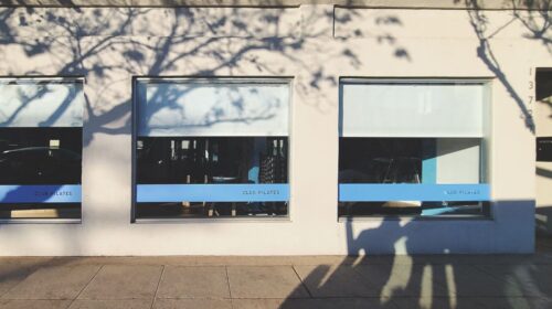 Club Pilates storefront vinyl window decals | Front Signs