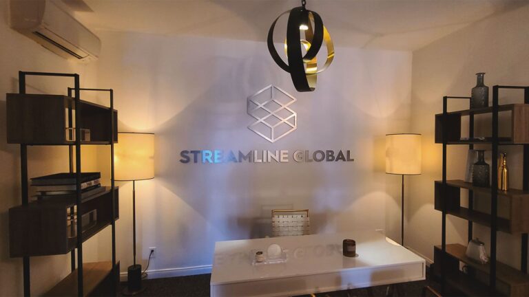 Streamline Global 3D sign made of brushed aluminum | Front Signs