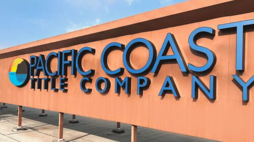 Pacific Coast Title Company channel letters | Front Signs