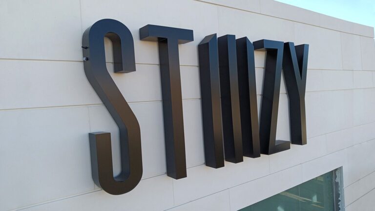 Stilizy outdoor high rise channel letters | Front Signs