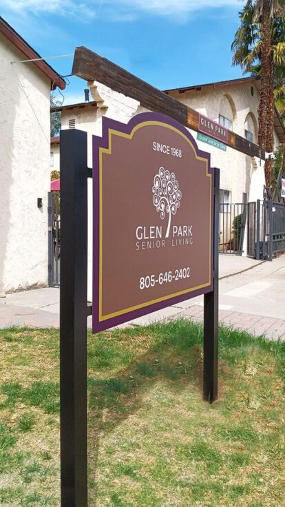 Glen Park free standing yard sign made of dibond | Front Signs