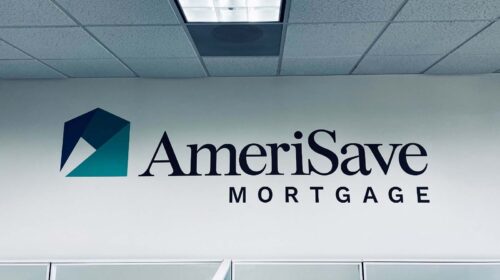 AmeriSave Mortgage interior vinyl lettering | Front Signs