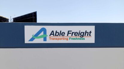 Able Freight building sign made of aluminum and PVC | Front Signs