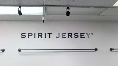 Spirit Jersey office sign made of acrylic | Front Signs