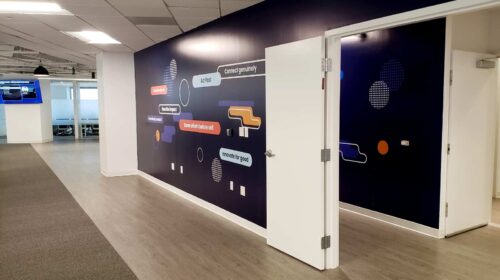 Wall decal for office branding made of vinyl | Front Signs