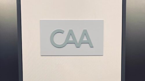 CAA interior sign made of acrylic material | Front Signs