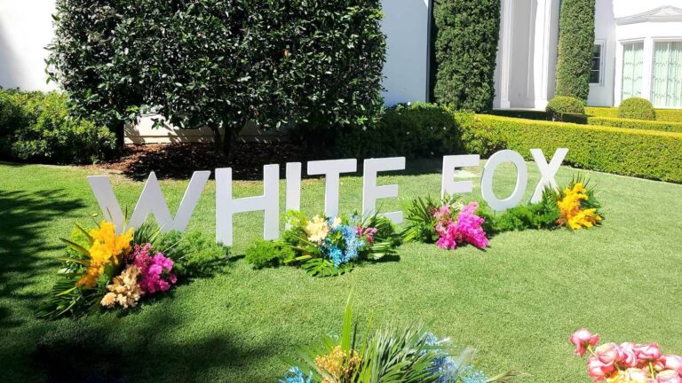 White Fox customized 3D sign made of wood | Front Signs