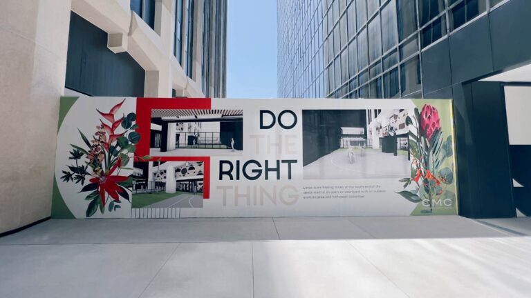 CMC Fitness Center wall decal installation | Front Signs