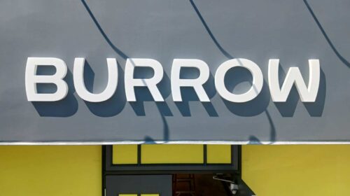 Burrow 3D sign made of foam board material | Front Signs