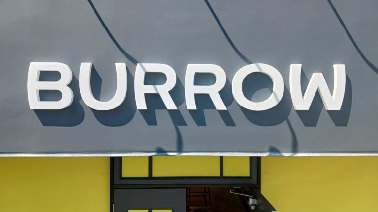 Burrow 3D sign made of foam board material | Front Signs