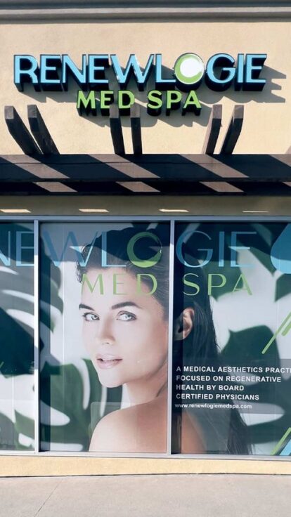 Renewlogie Med Spa store signs for the facade design | Front Signs