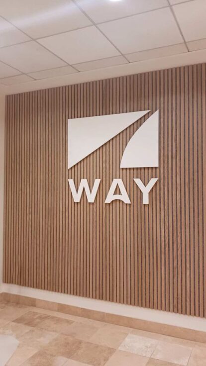 Way interior sign made of acrylic material | Front Signs