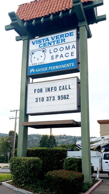 Vista Verde Center light box sign face replacement | Front Signs