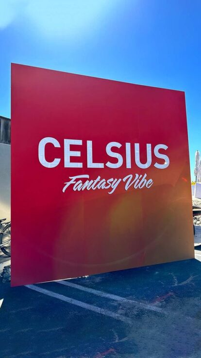 CELSIUS outdoor sign for promotional uses | Front Signs