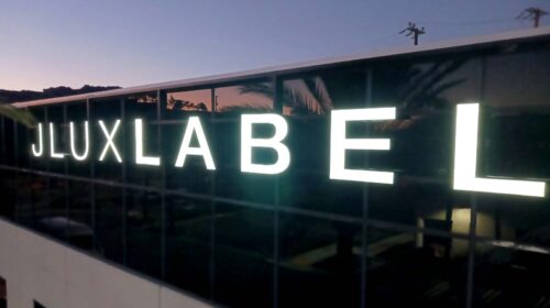 JLUXLABEL channel letters installed on the building top | Front Signs