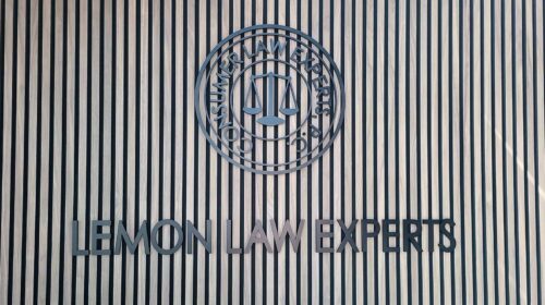 Lemon Law Experts lobby sign made of acrylic material | Front Signs