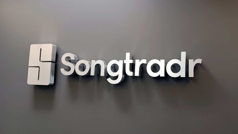 Songtradr Inc reverse channel letters for branding | Front Signs